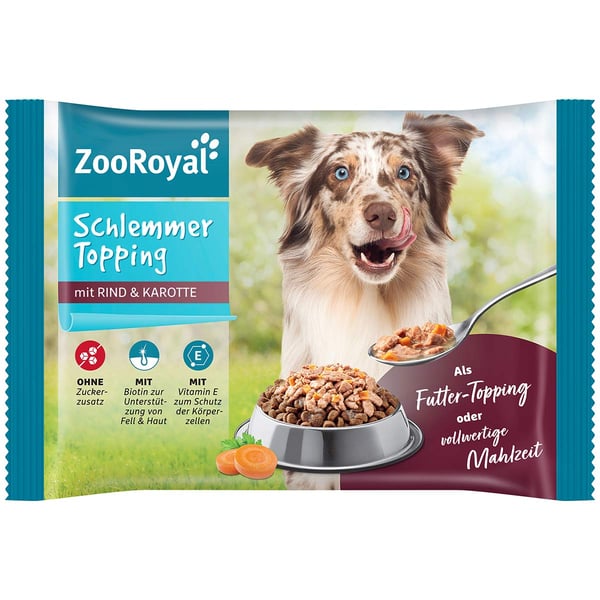 ZooRoyal Schlemmer Topping Rind & Karotte 4x100g bei ZooRoyal